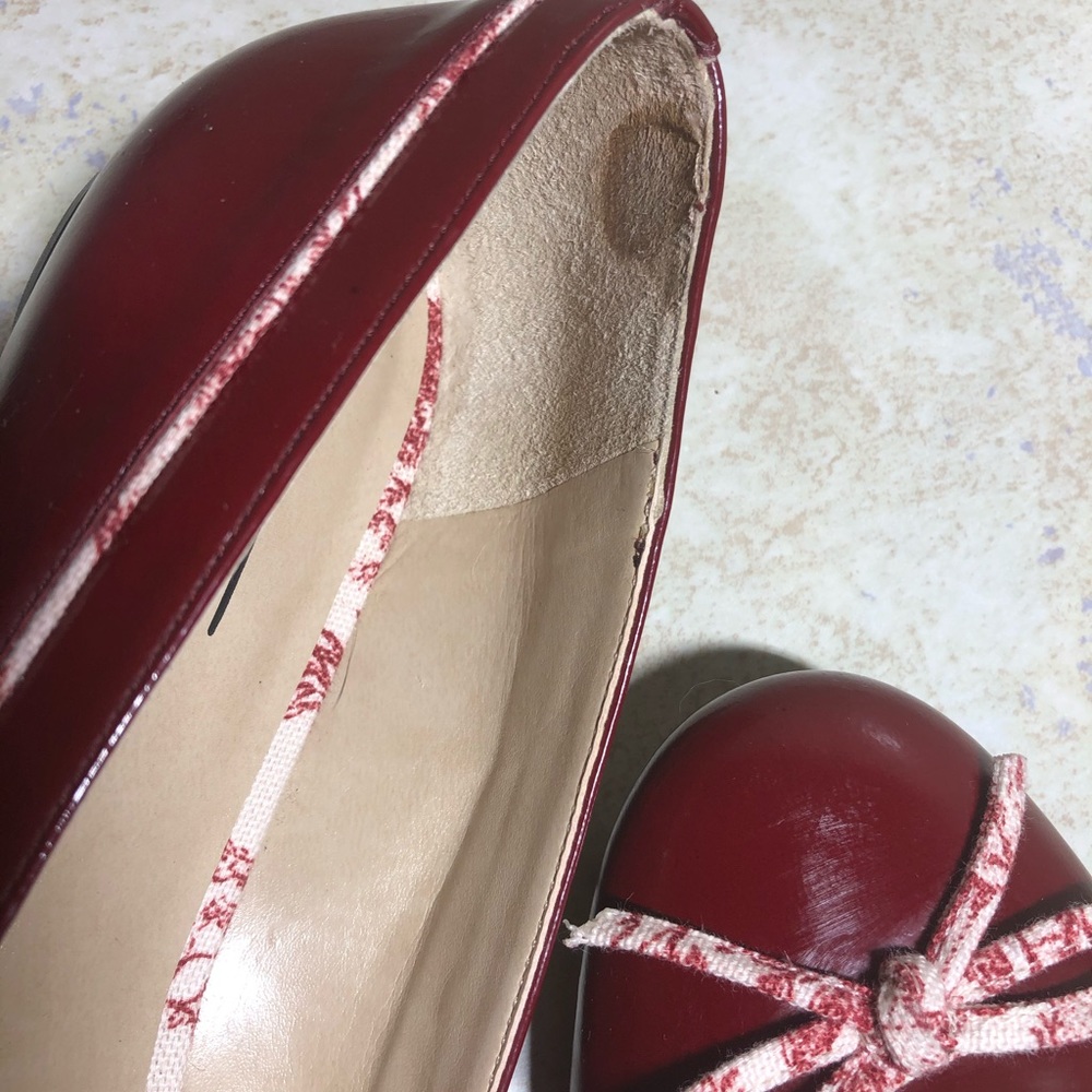 Talbots Maroon Patent Leather Ballet Flats - Gem